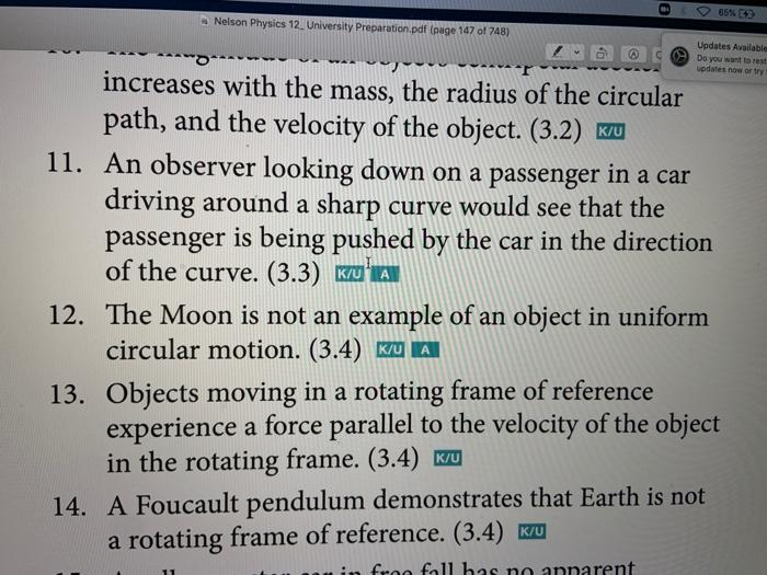Solved 85%O Nelson Physics 12 University Preparation.pdf | Chegg.com