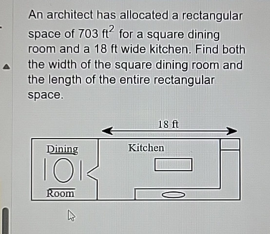 Solved An architect has allocated a rectangular space of | Chegg.com