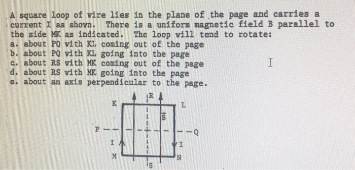 Solved A square Loop of wire lies in the plane of the page | Chegg.com