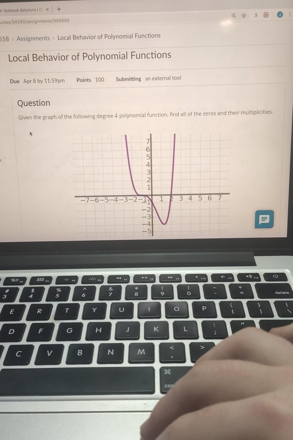 Solved Given the graph of the following degree 4 polynomial | Chegg.com