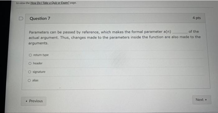 Solved Parameters can be passed by reference, which makes | Chegg.com