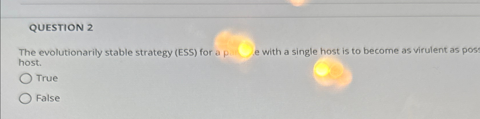Solved QUESTION 2The evolutionarily stable strategy (ESS) | Chegg.com