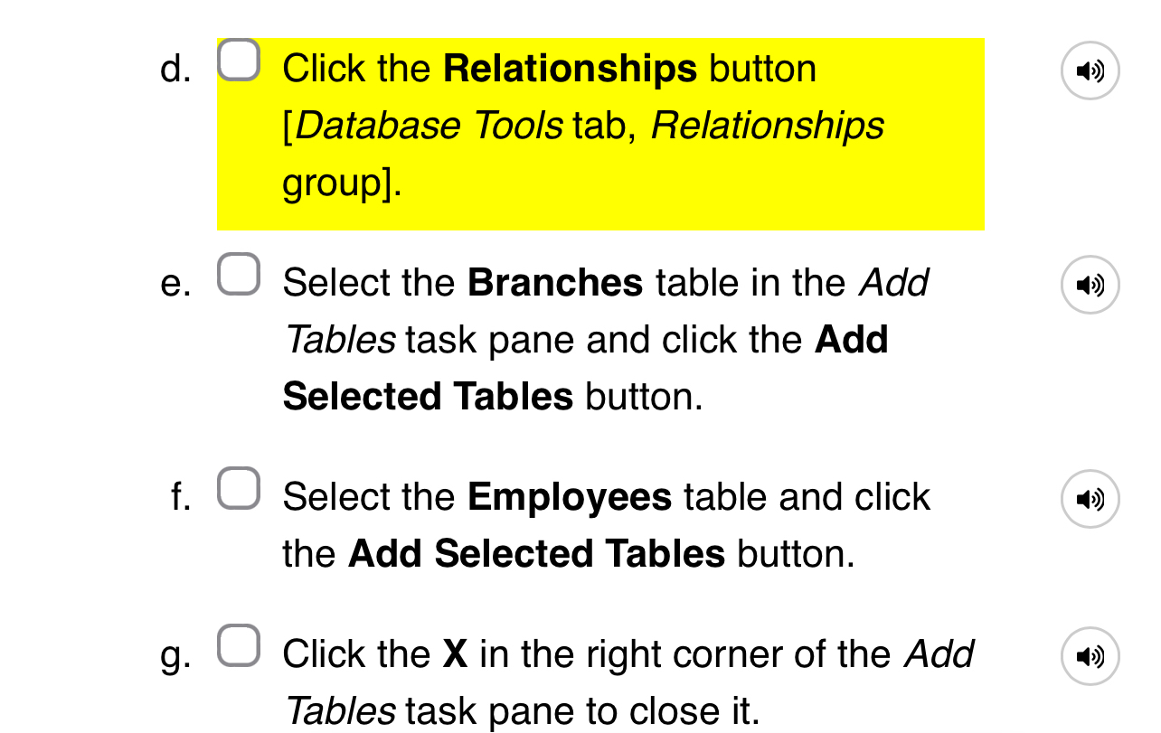 Solved d. ﻿Click the Relationships button [Database Tools | Chegg.com