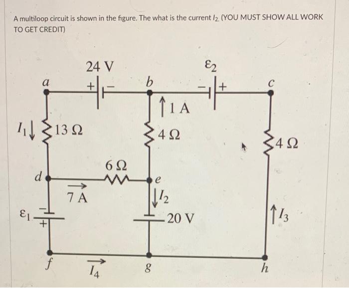 Solved A multiloop circuit is shown in the figure. The what | Chegg.com