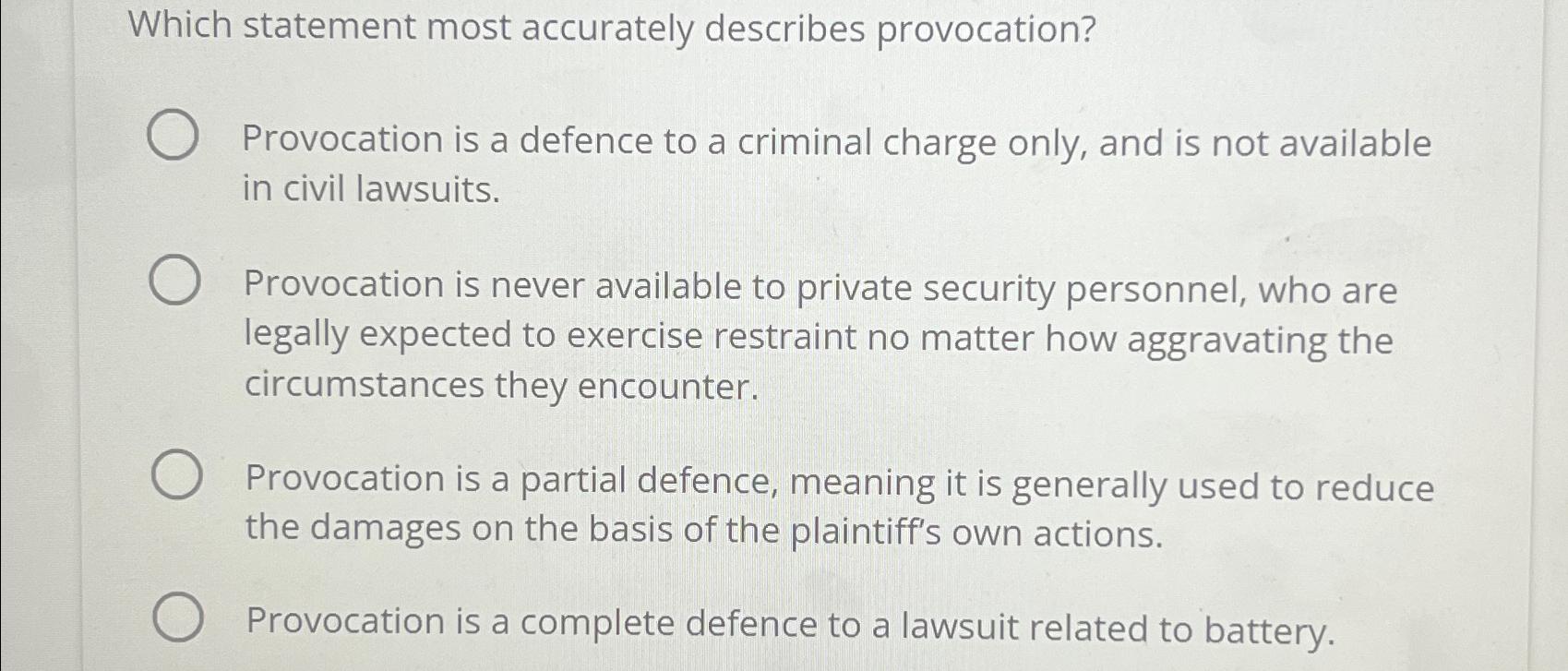 Solved Which statement most accurately describes | Chegg.com