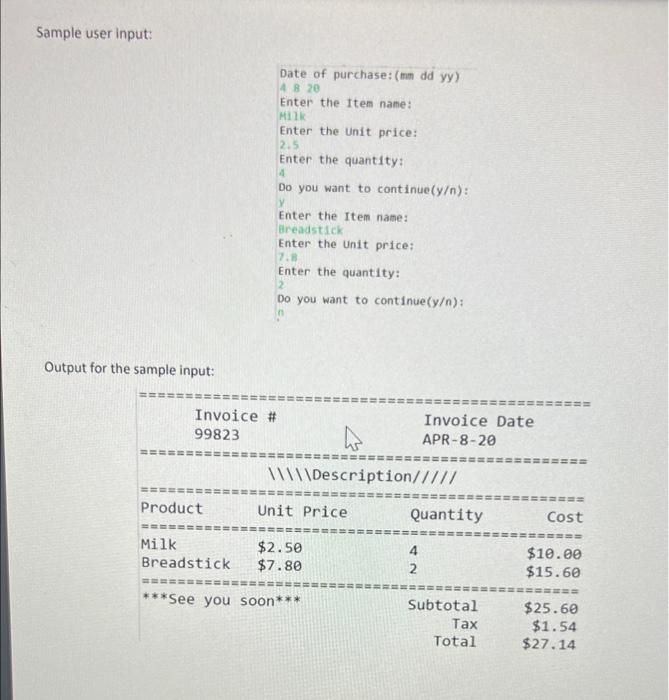 Solved Design and implement an application for a cashier to | Chegg.com