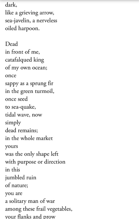 Ode to a Large Tuna in the Market BY PABLO NERUDA | Chegg.com