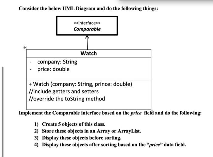 Solved Consider the below UML Diagram and do the following | Chegg.com