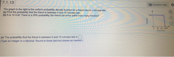 Solved 7.1.13 Question Help The graph to the right is the | Chegg.com