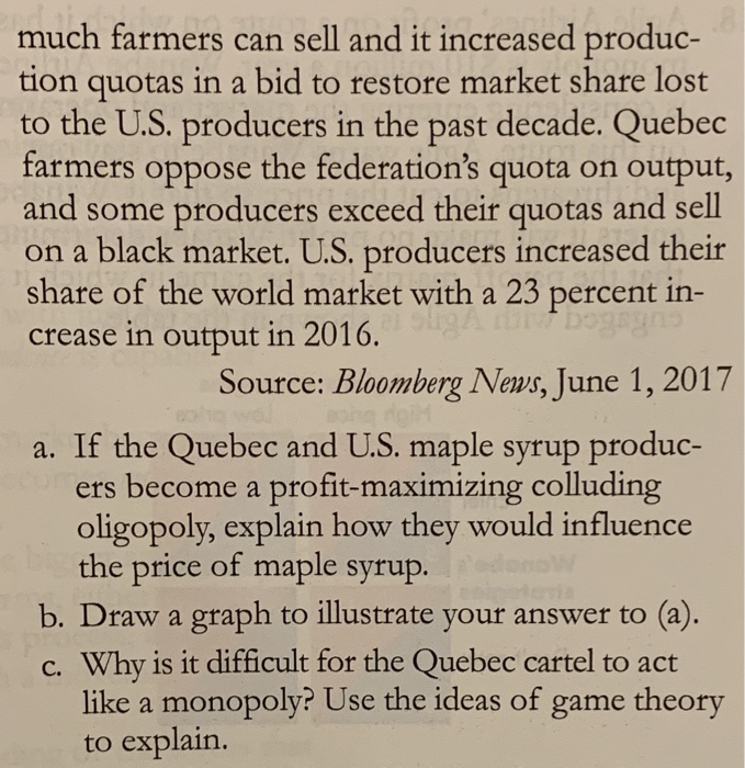 12. Cartel F1 Cartel Flexes Maple Syrup Muscle Quebec | Chegg.com