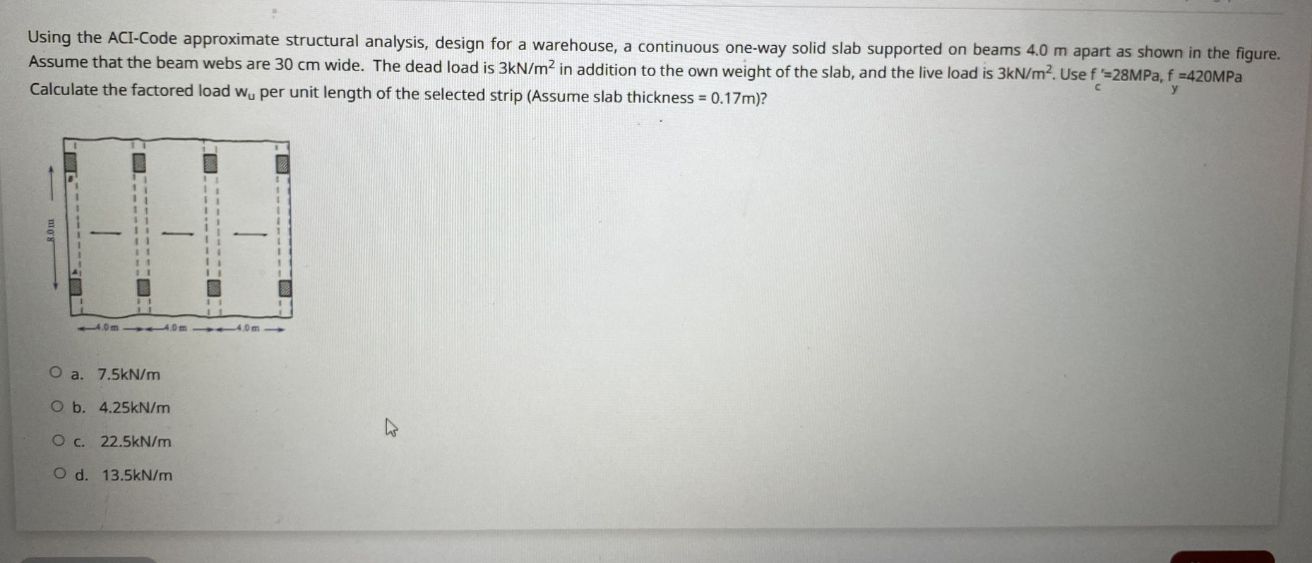 Solved Using the ACI-Code approximate structural analysis, | Chegg.com