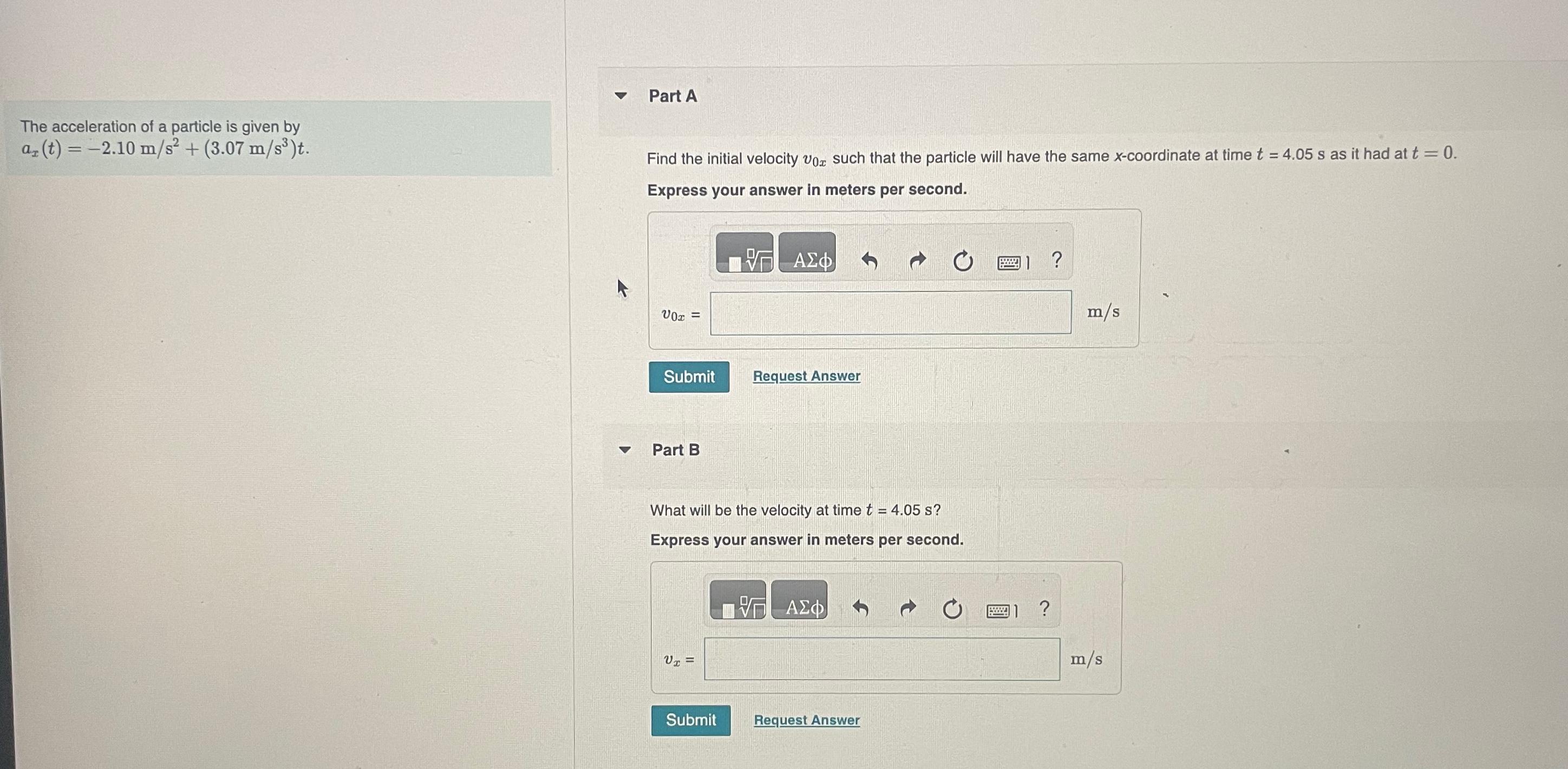 Solved The acceleration of a particle is given | Chegg.com