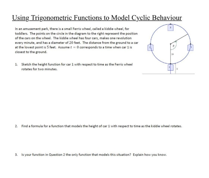 Solved Using Trigonometric Functions to Model Cyclic | Chegg.com