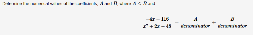 Solved Determine the numerical values of the coefficients, A | Chegg.com