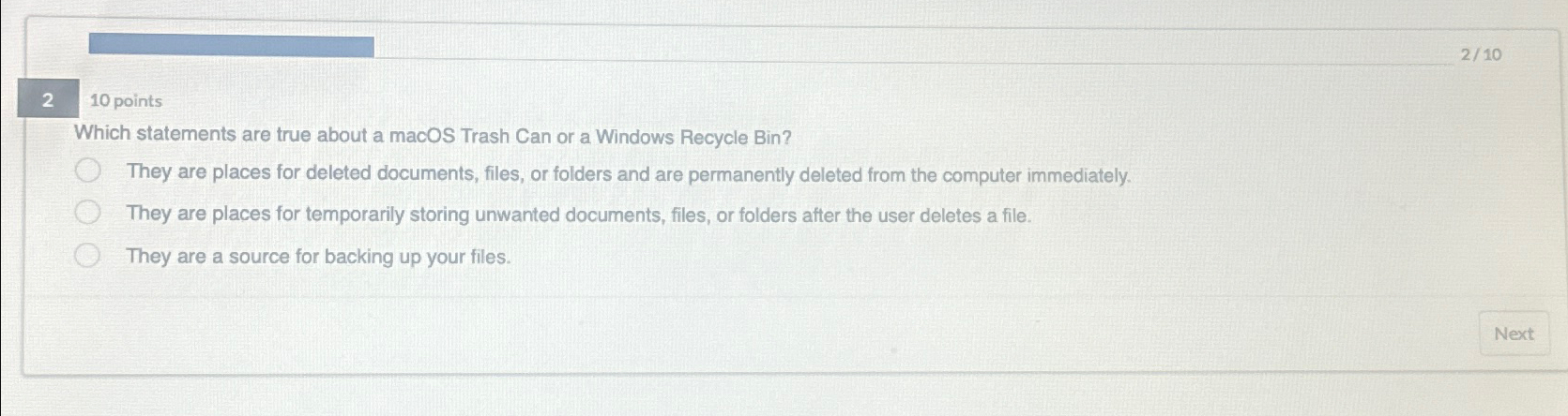 Solved 210 ﻿pointsWhich statements are true about a macoS | Chegg.com