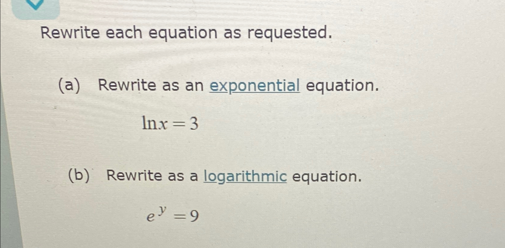 Solved Rewrite Each Equation As Requested A ﻿rewrite As An
