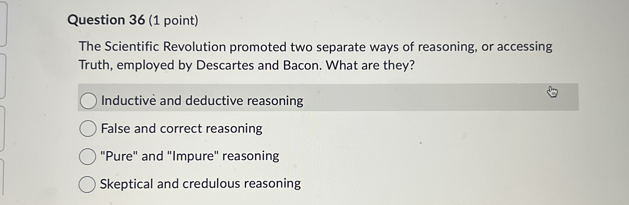 Solved Question 36 (1 ﻿point)The Scientific Revolution | Chegg.com