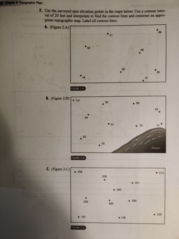 Solved 1 Using The Rules Of Contour Mapping Determine The