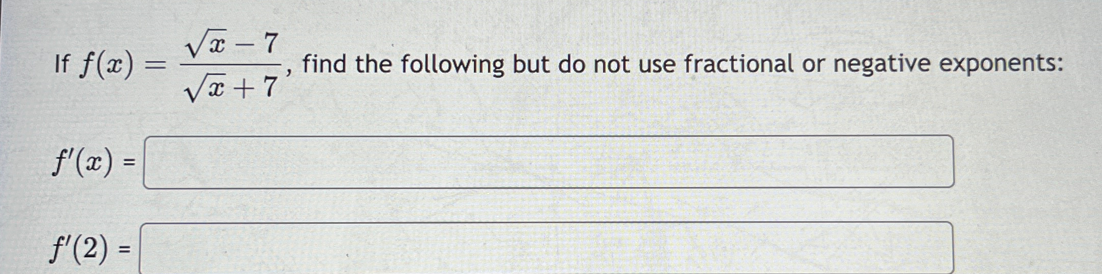 Solved If f(x)=x2-7x2+7, ﻿find the following but do not use | Chegg.com