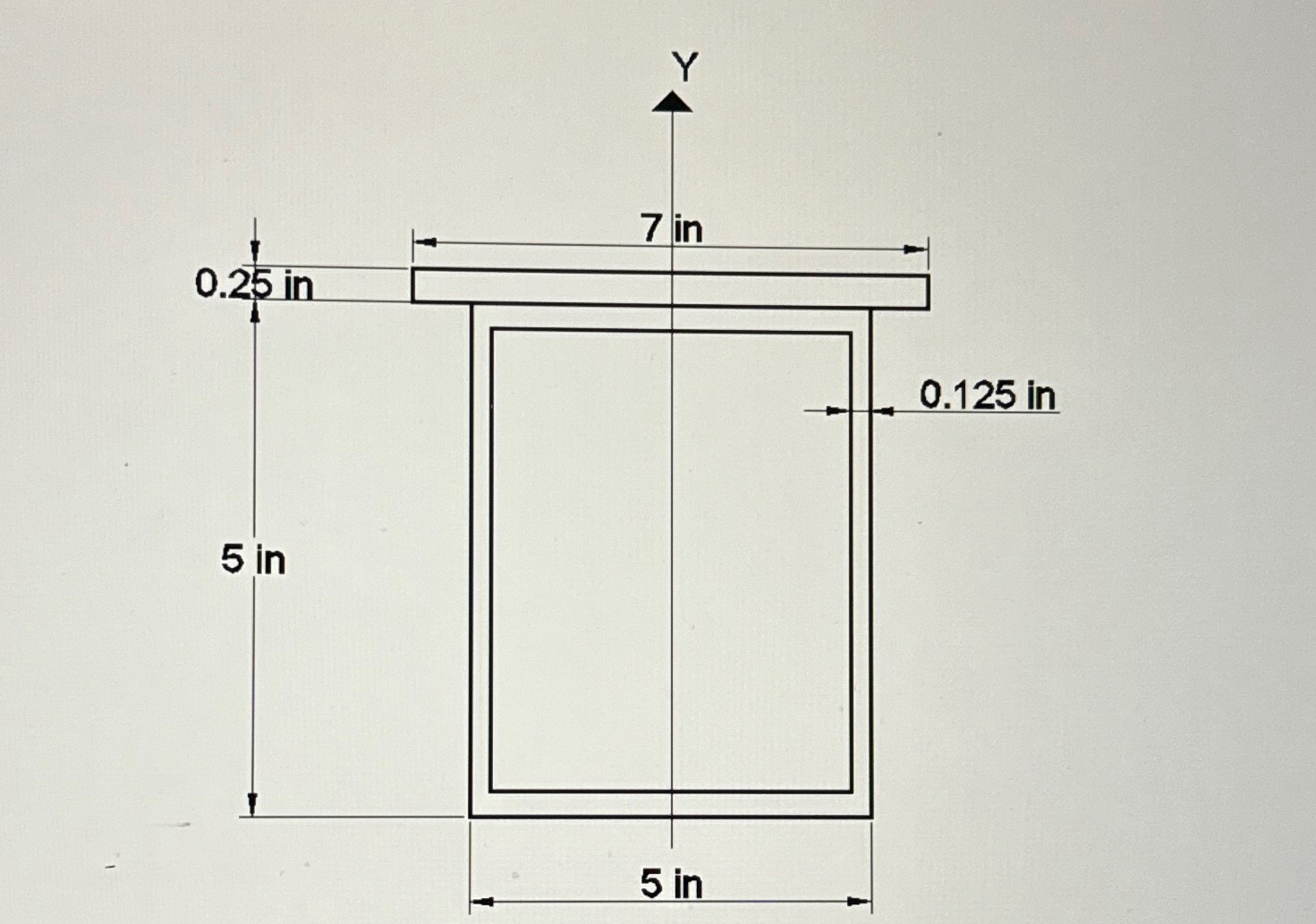 Solved Determine the Moment of Inertia about the horizontal | Chegg.com