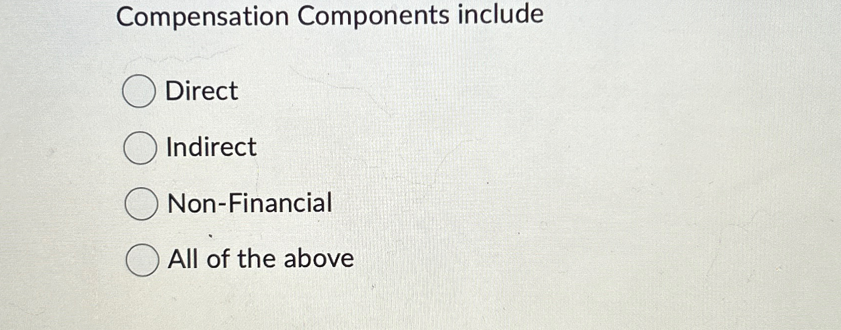 Solved Compensation Components | Chegg.com