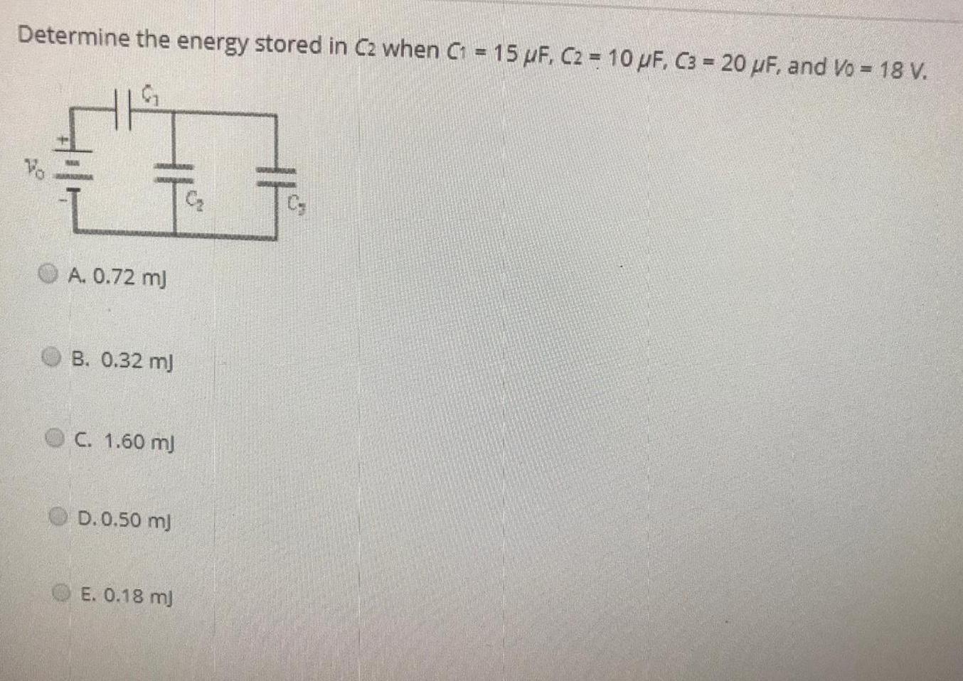 Solved Determine the energy stored in C2 when C1 = 15 pF, C2 | Chegg.com