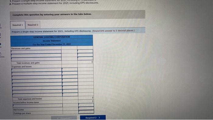 Solved Exercise 4-3 (Algo) Income statement format; single | Chegg.com