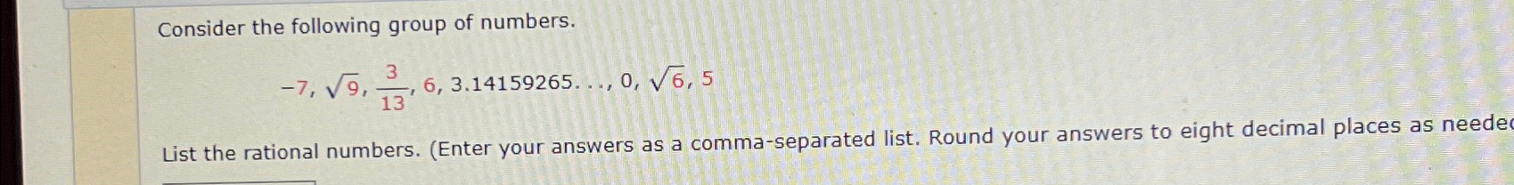 Solved Consider the following group of | Chegg.com
