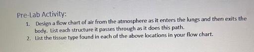 Solved Pre-Lab Activity: 1. Design a flow chart of air from | Chegg.com