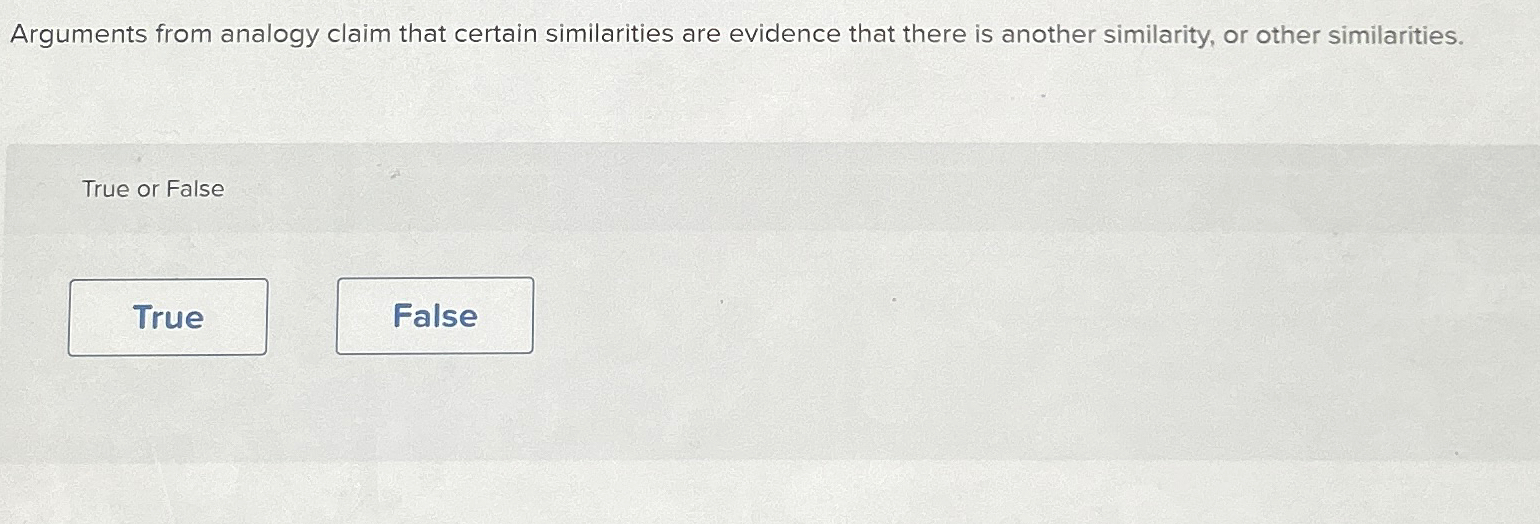 Solved Arguments from analogy claim that certain | Chegg.com