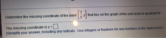 Solved Determine the missing coordinate of the point y that | Chegg.com
