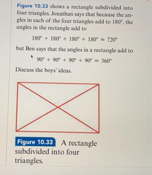 Solved Figure 10.33 shows a rectangle subdivided into four | Chegg.com