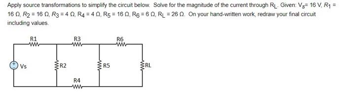 Solved Apply source transformations to simplify the circuit | Chegg.com