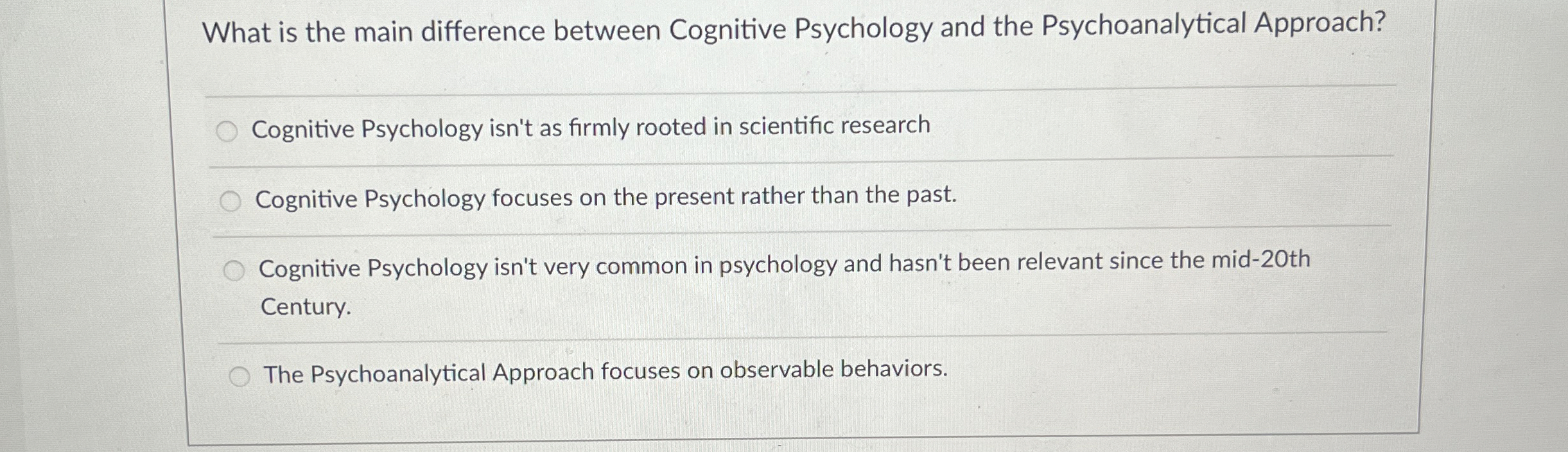 Solved What is the main difference between Cognitive | Chegg.com
