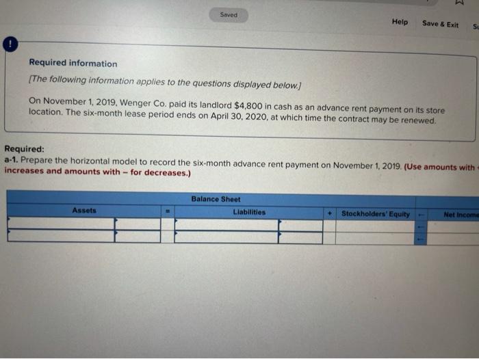 Solved Saved Help Save & Exit SU Required information [The | Chegg.com