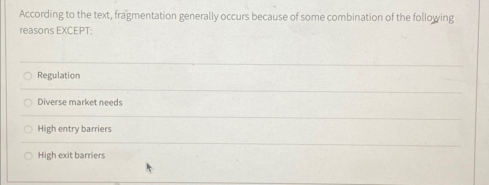 Solved According to the text, fragmentation generally occurs | Chegg.com