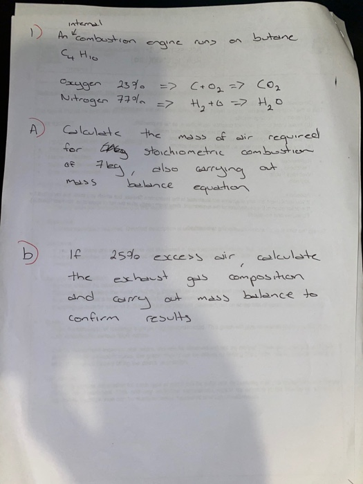 Solved internal 11 An* combustion ч 4 Hio butane engine | Chegg.com