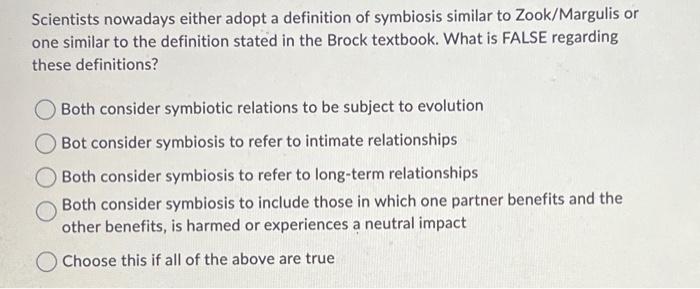 Solved Scientists nowadays either adopt a definition of | Chegg.com