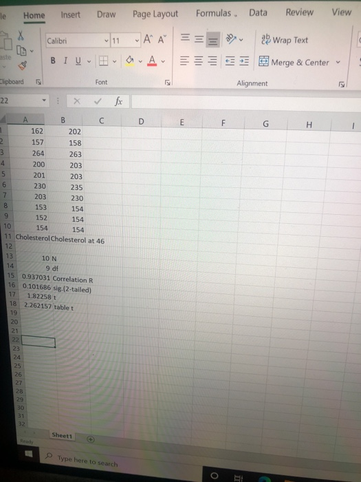 Solved le Home Insert Draw Page Layout Formulas. Data Review | Chegg.com