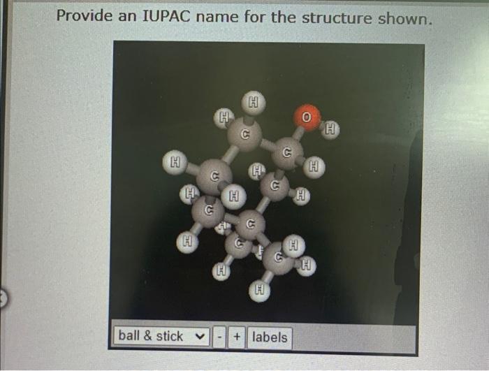 Provide an IUPAC name for the structure | Chegg.com
