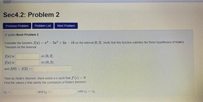 Solved Sec4.2: Problem 2 Previous Problem Problem List Next | Chegg.com