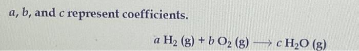 Solved consider the reaction between hydrogen gas and oxygen | Chegg.com