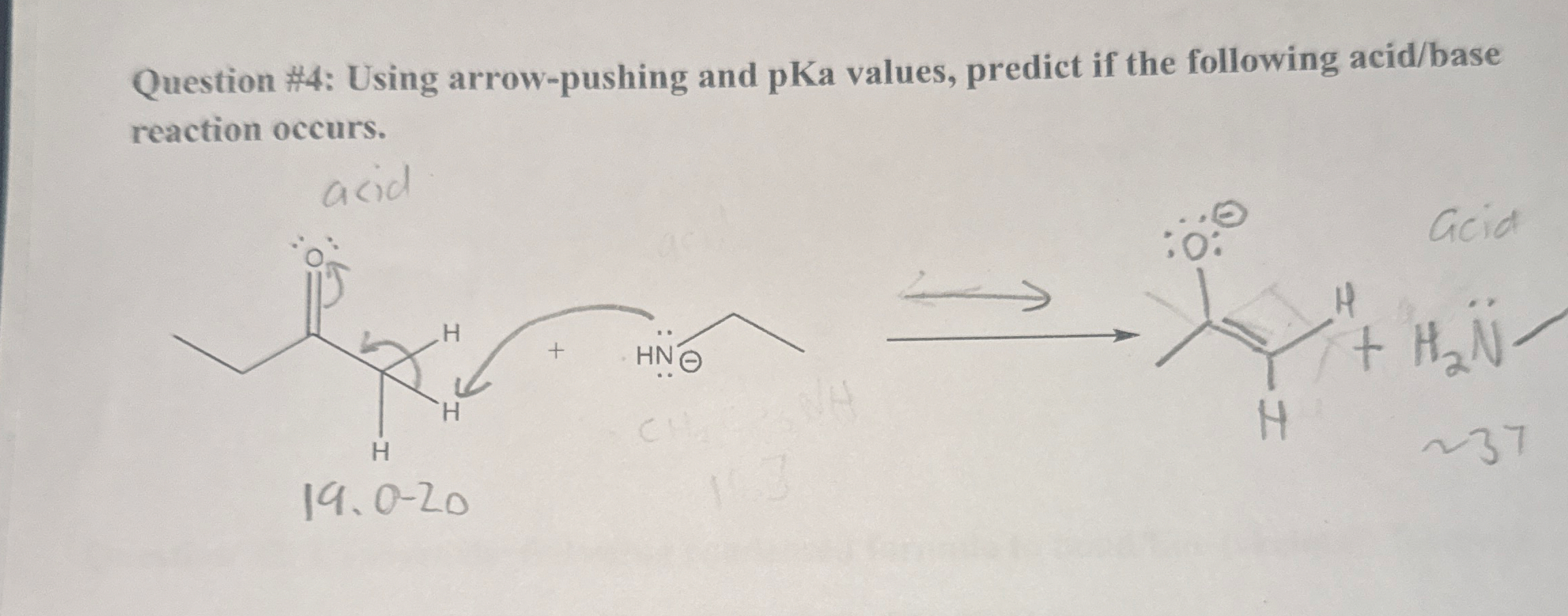 Question #4: Using arrow-pushing and pKa values, | Chegg.com