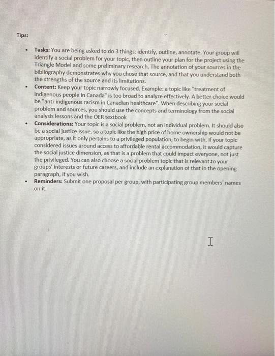 Social Analysis Proposal - 10% Assignment Overview: | Chegg.com