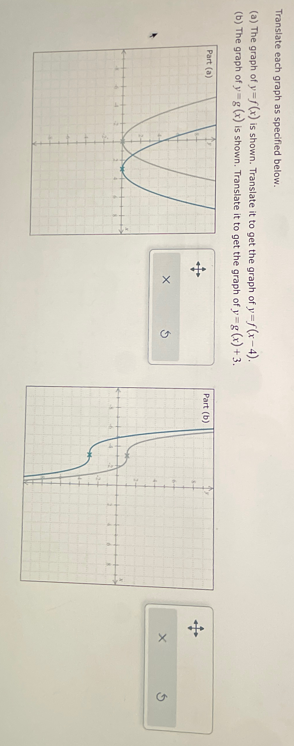 Solved Translate each graph as specified below.(a) ﻿The | Chegg.com