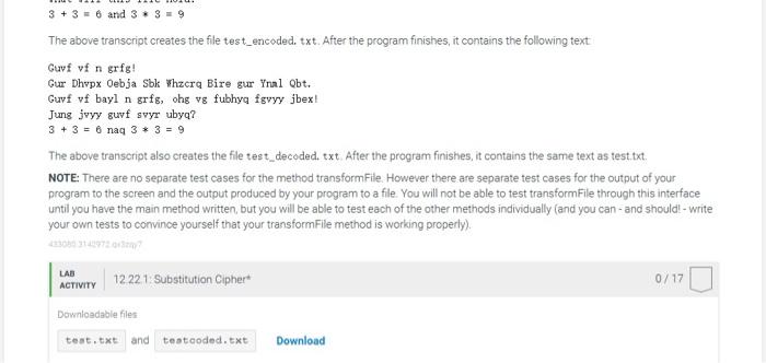 Solved 12.22 Substitution Cipher* You will be writing a | Chegg.com