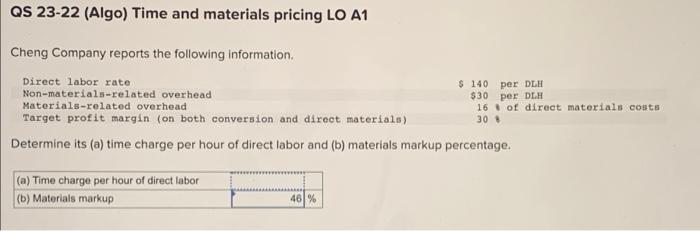 Solved QS 23-18 (Algo) Pricing using variable cost LO P6 | Chegg.com