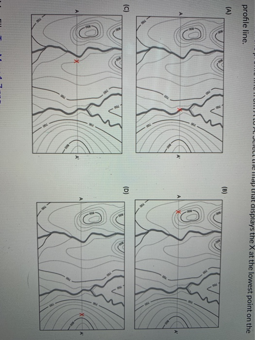 Solved Consider the profile line from A to A. Select the map | Chegg.com