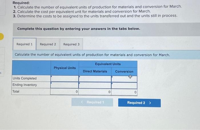 Solved Required: 1. Calculate the number of equivalent units | Chegg.com