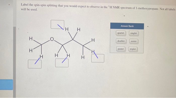 Solved Label the spin-spin splitting that you would expect | Chegg.com